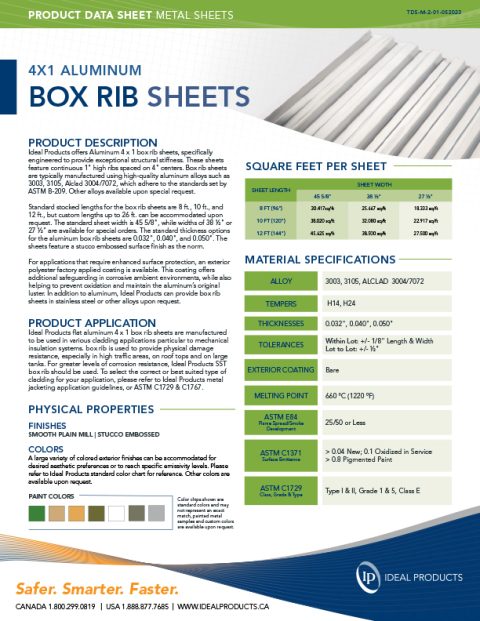 Technical Data Sheets|Ideal Products